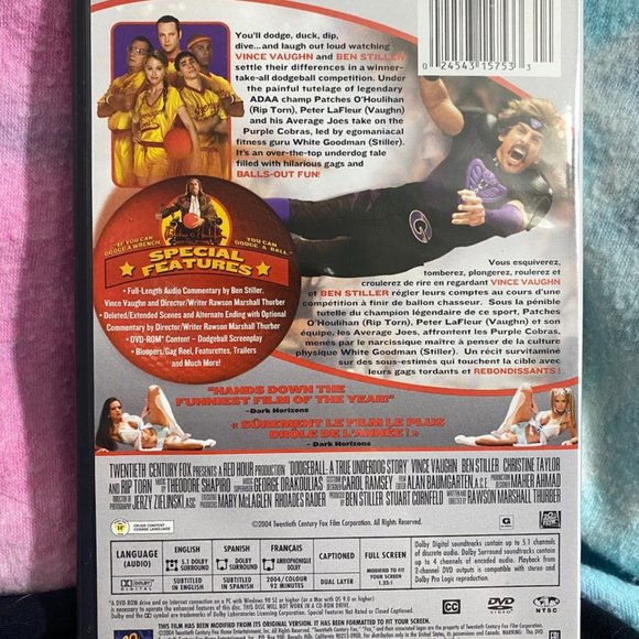 Media | Dodgeball A True Underdog Story Dvd Full Frame | Poshmark